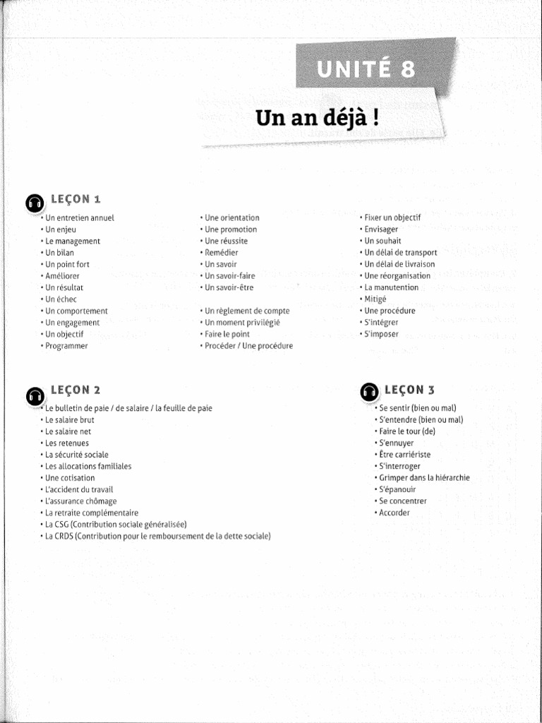 Cahier Dactivités-Unité 8 | PDF