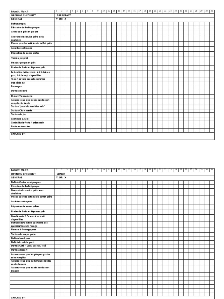 Liste de vérification pour le déjeuner | PDF | Nutrition | Régime et ...