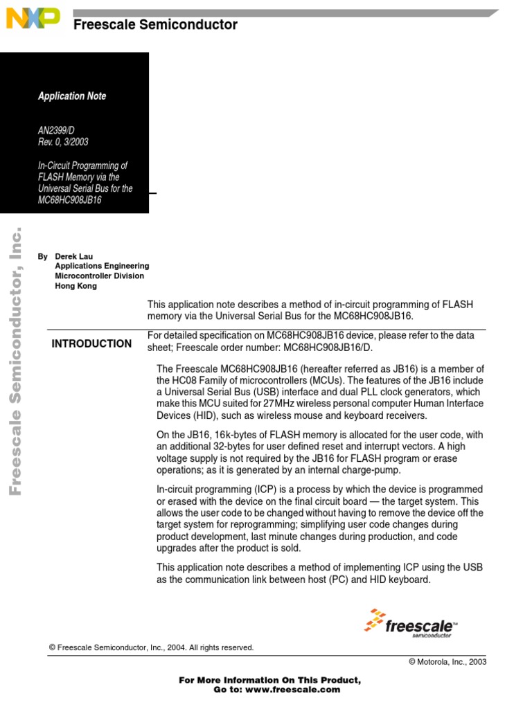 AN2399 | PDF | Microcontroller | Usb