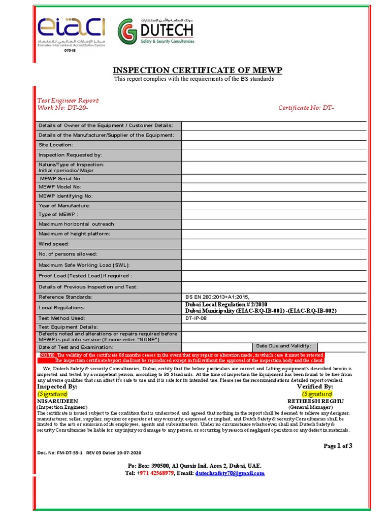 55-1 Mewp | PDF | Mechanical Engineering | Transport