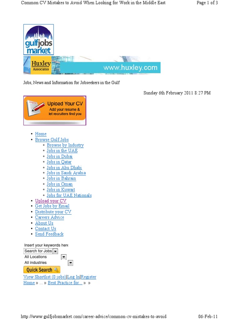 Common Cv Mistakes To Avoid Pdf United Arab Emirates Human