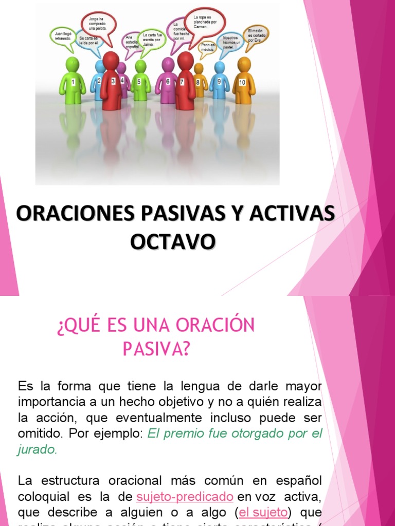 Oración Pasiva y Activa | PDF | Asunto (gramática) | Oración (Lingüística)
