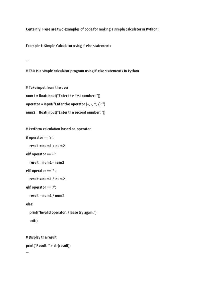 Calculator Cod | PDF