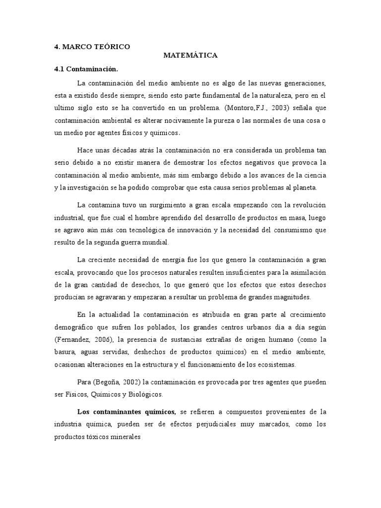 Marco Teorico | PDF | Residuos | Contaminación