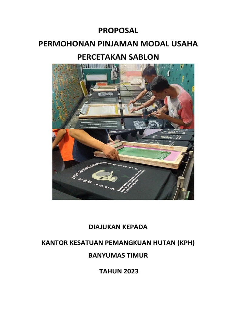 PROPOSAL Sablon | PDF | Griya & Taman