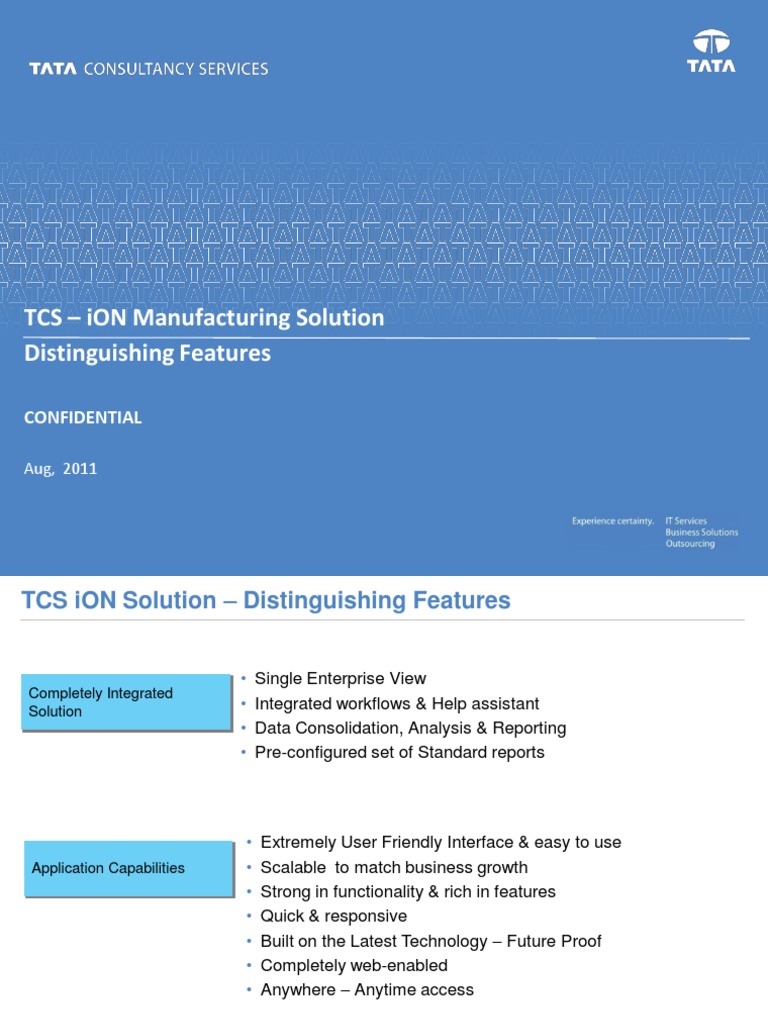 TCS ERP Features v1.2,3122,0 | PDF | Debits And Credits | Economies