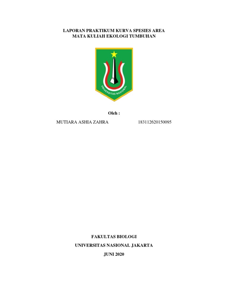 Laporan Praktikum 7 Ekologi Tumbuhan Kurva Spesies Area | PDF Laporan Praktikum 7 Ekologi Tumbuhan Kurva Spesies Area | PDF
