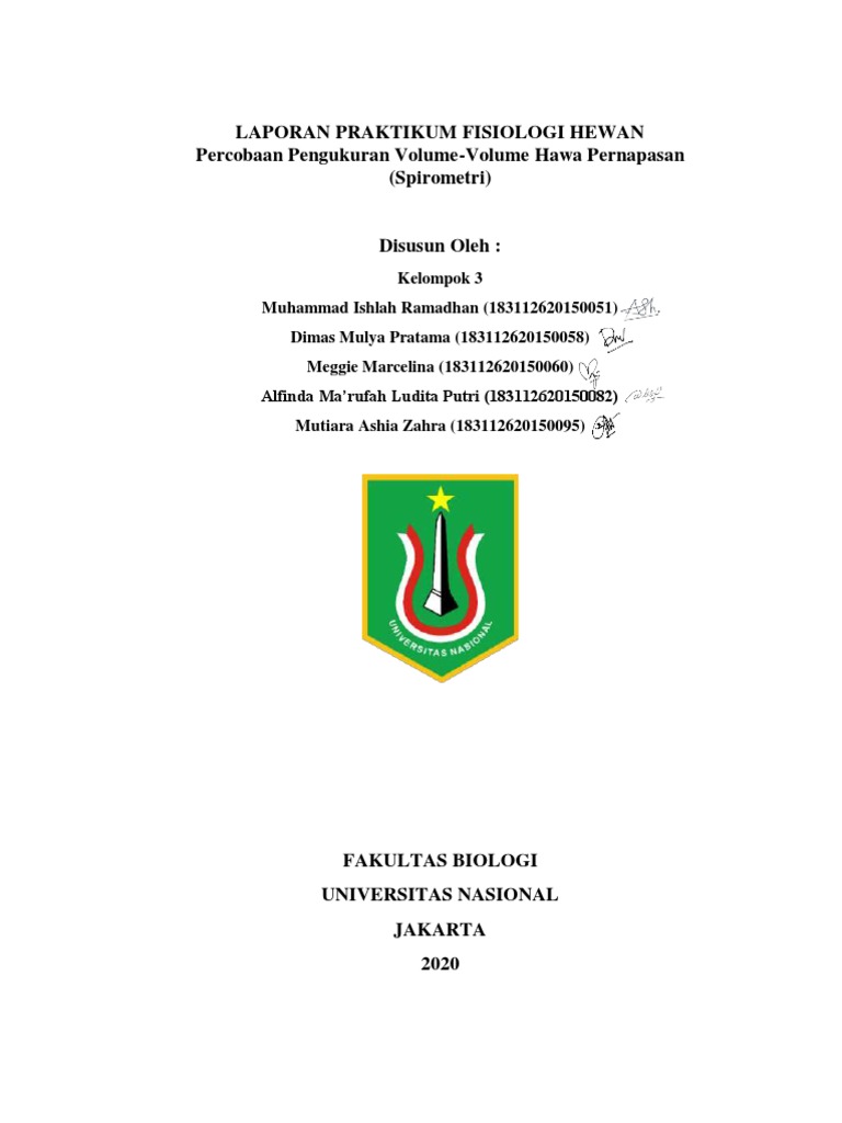 LAPORAN PRAKTIKUM FISWAN Spirometri | PDF