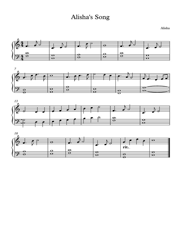 Alisha's Song - Full Score | PDF