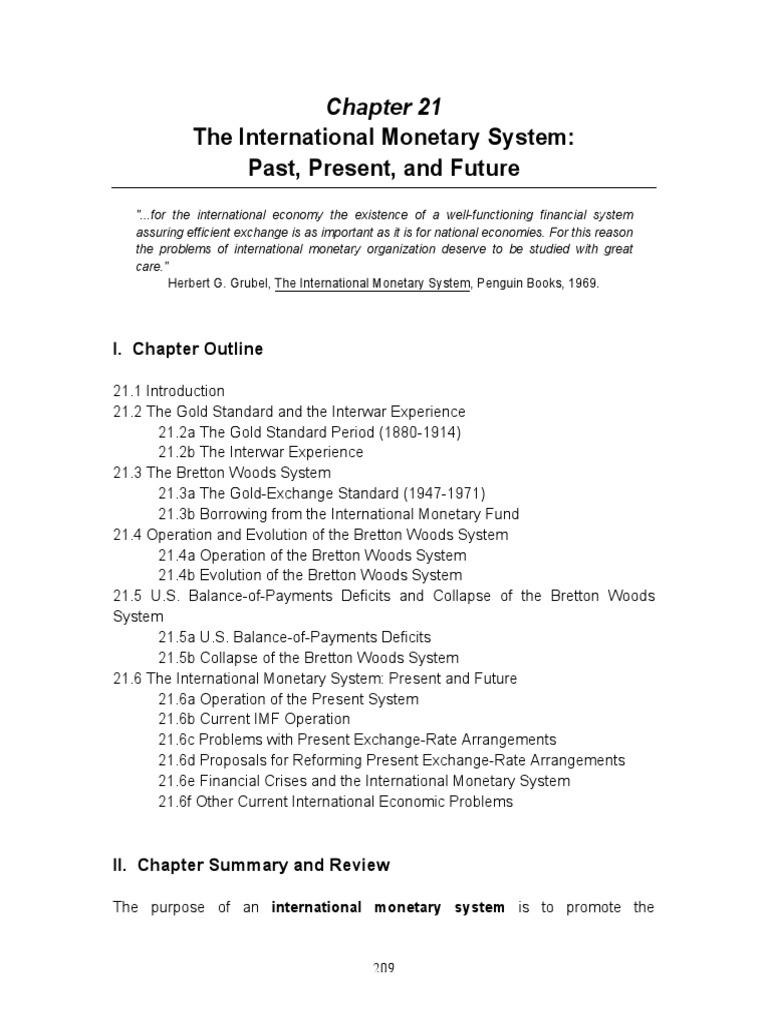Salvatore Study-Guide Ch21 | PDF | Balance Of Payments | Bretton Woods System