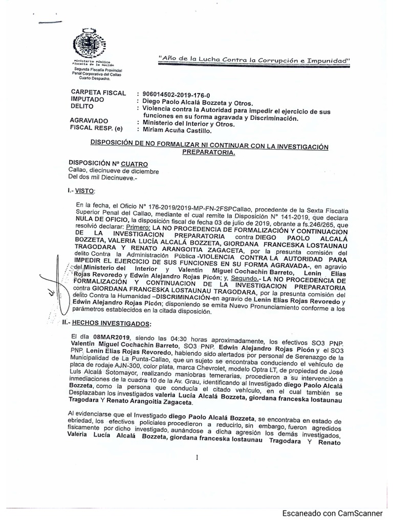 Caso Giordana Callao | PDF