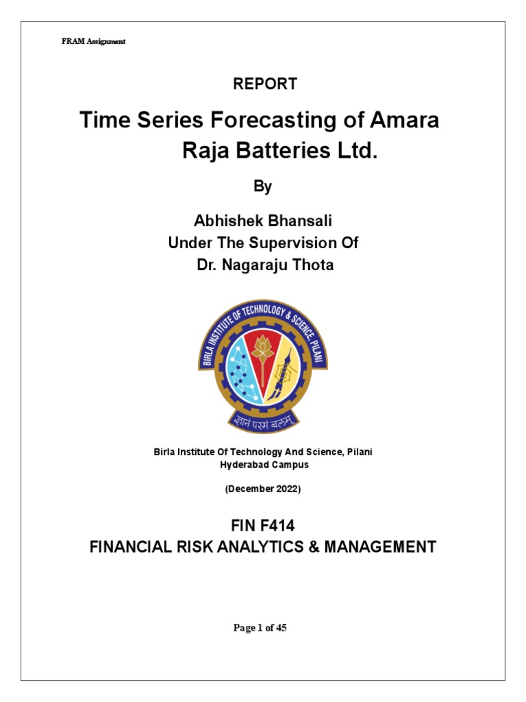 01 Amarajabat | PDF | Autoregressive Integrated Moving Average | Regression Analysis