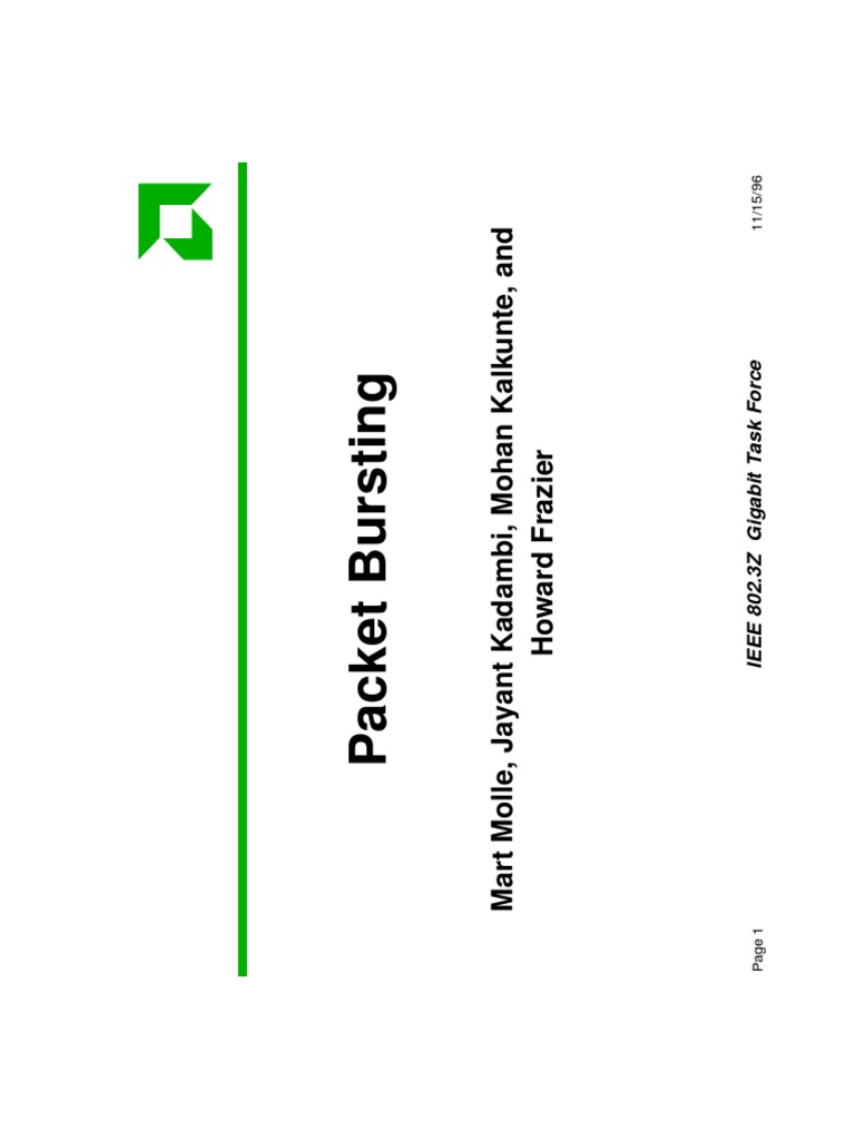 Packet Burst | PDF | Computer Network | Telecommunications
