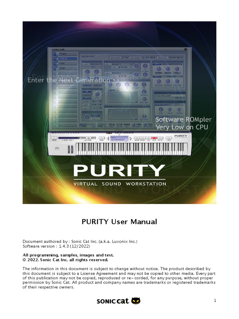 Purity Installation QuickGuide | PDF | Computer Keyboard | Software