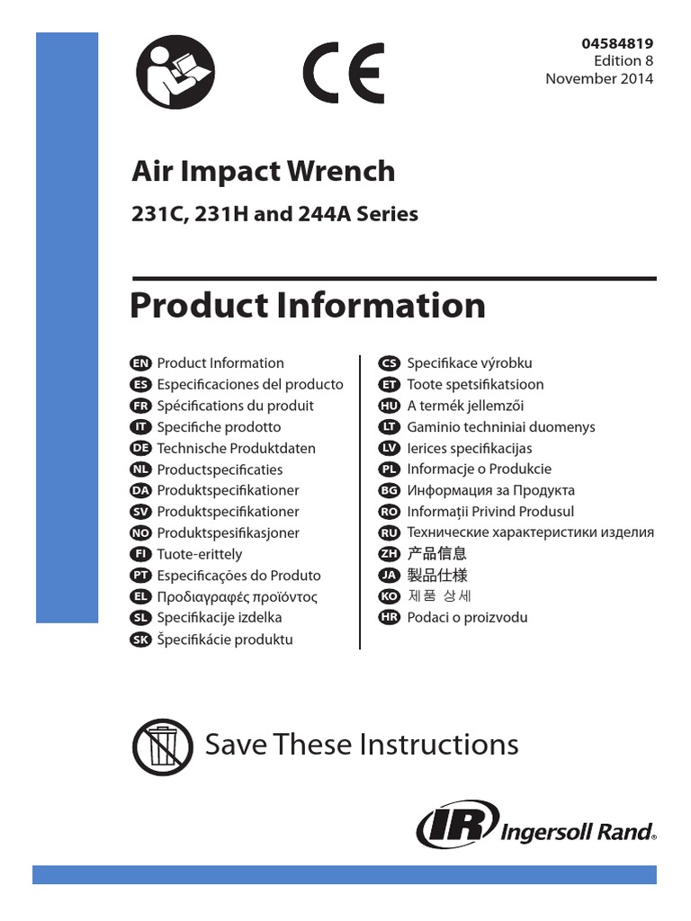 Air Impact Wrench Manual | Download Free PDF | Valve | Fuse (Electrical)