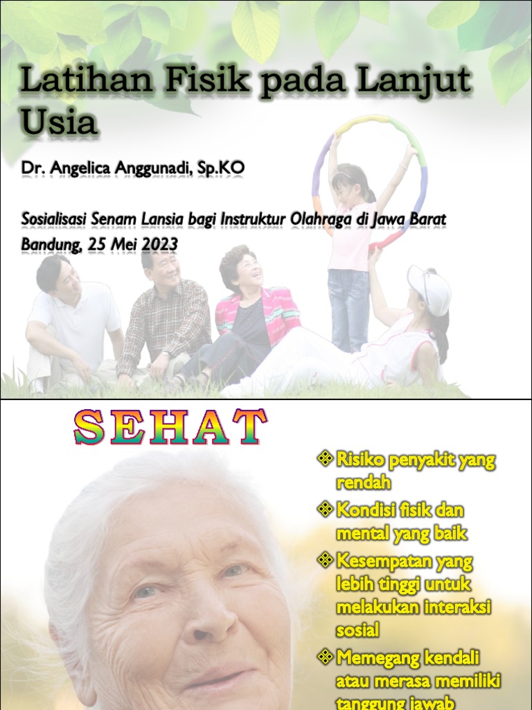 Program Latihan Fisik Untuk Lansia - Mei 2023 | PDF