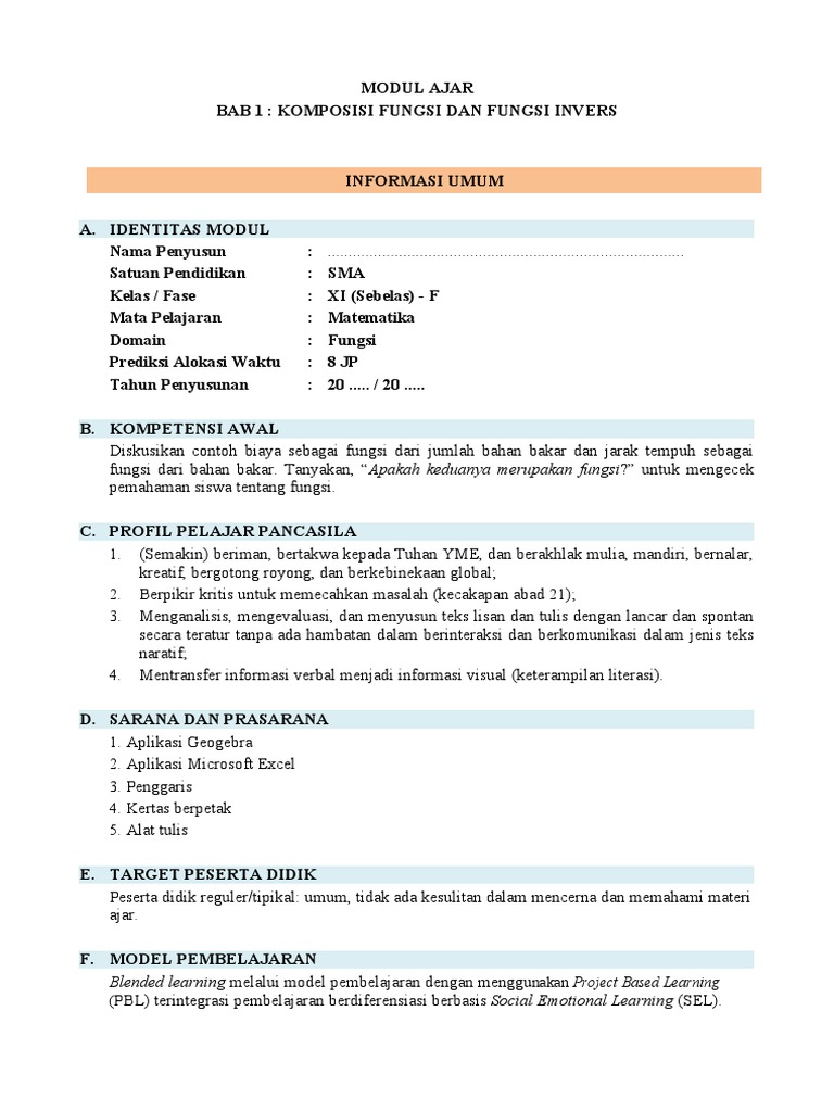 Matematika 11 Bab 1.1 | PDF