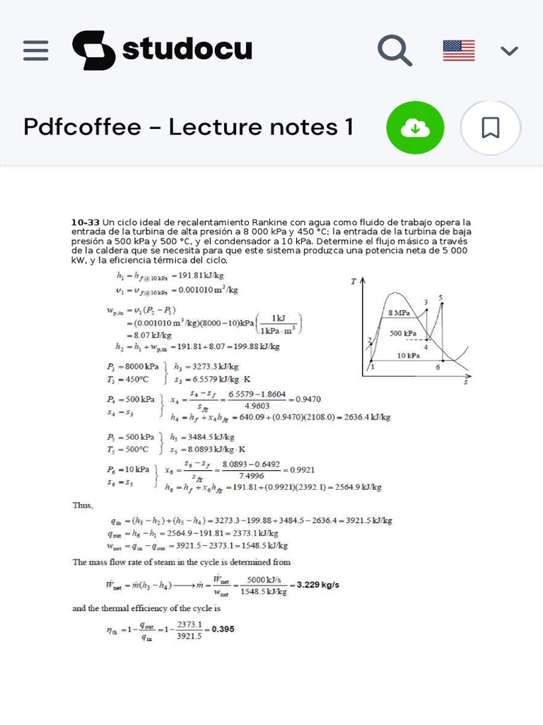 Pdfcoffee - Lecture Notes 1 - 10-33 Un Ciclo Ideal de Recalentamiento ... Pdfcoffee - Lecture Notes 1 - 10-33 Un Ciclo Ideal de Recalentamiento ...
