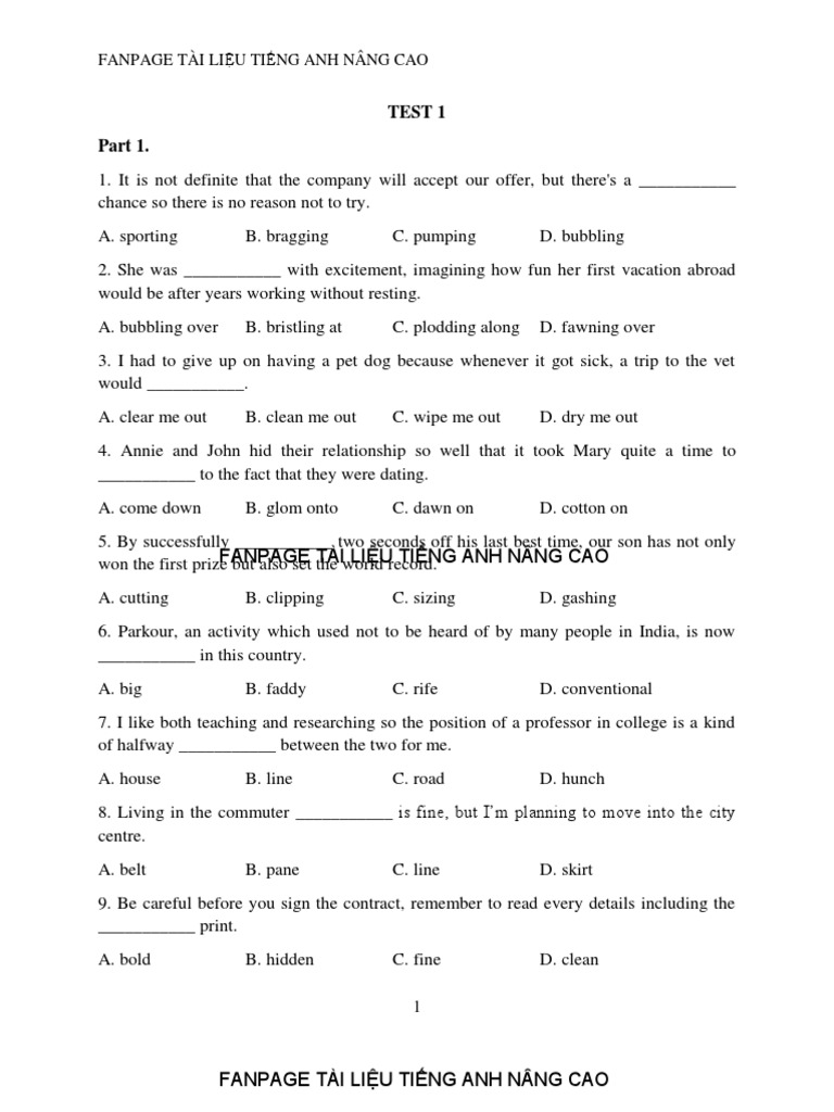 Lexico Practice For Nec 1 | PDF Lexico Practice For Nec 1 | PDF