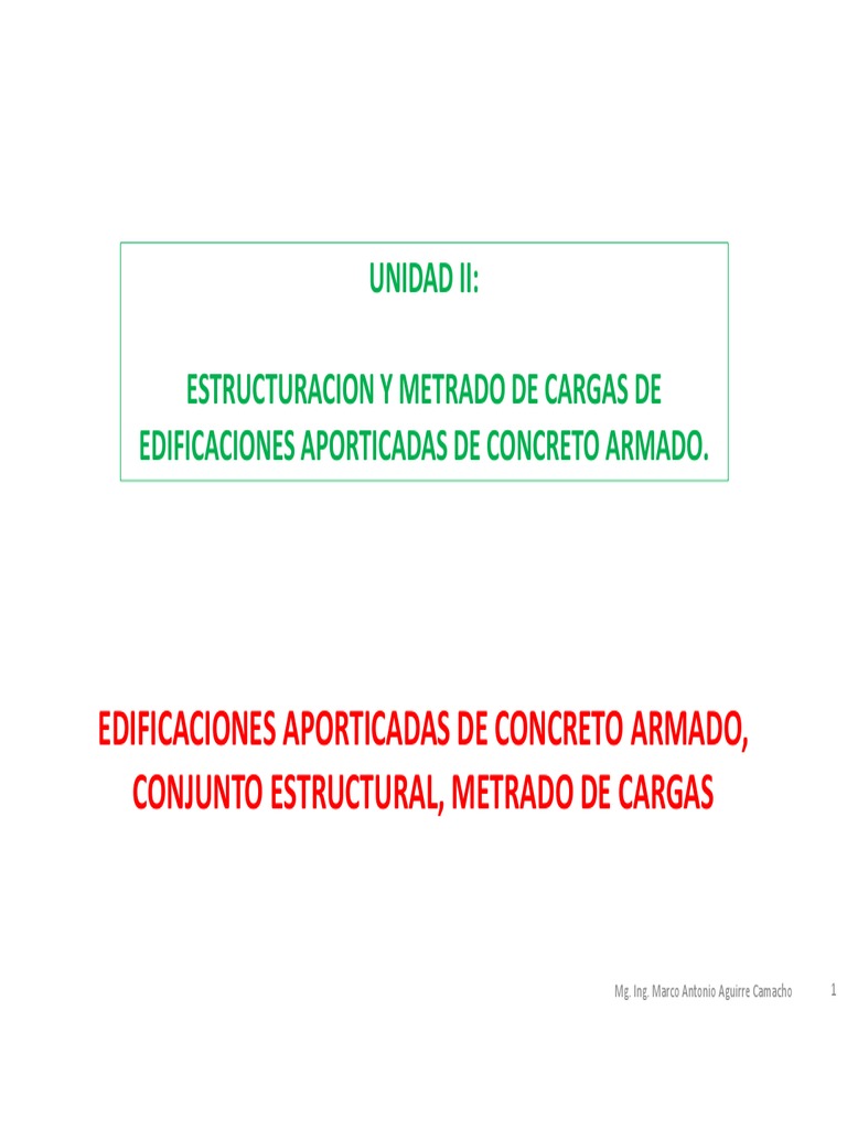 Metrado de Cargas en Porticos | PDF | Fundación (Ingeniería) | Ingeniería de Edificación