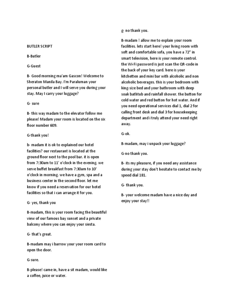 BUTLER SCRIPT-WPS Office | PDF