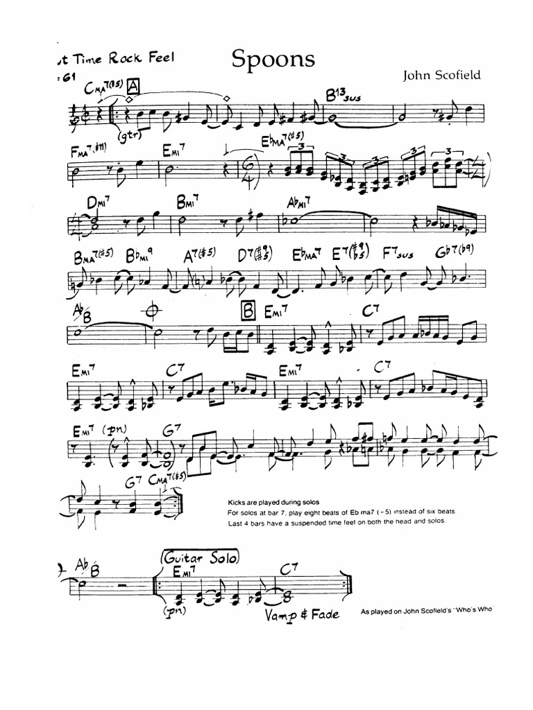 Spoons (John Scofield) | PDF