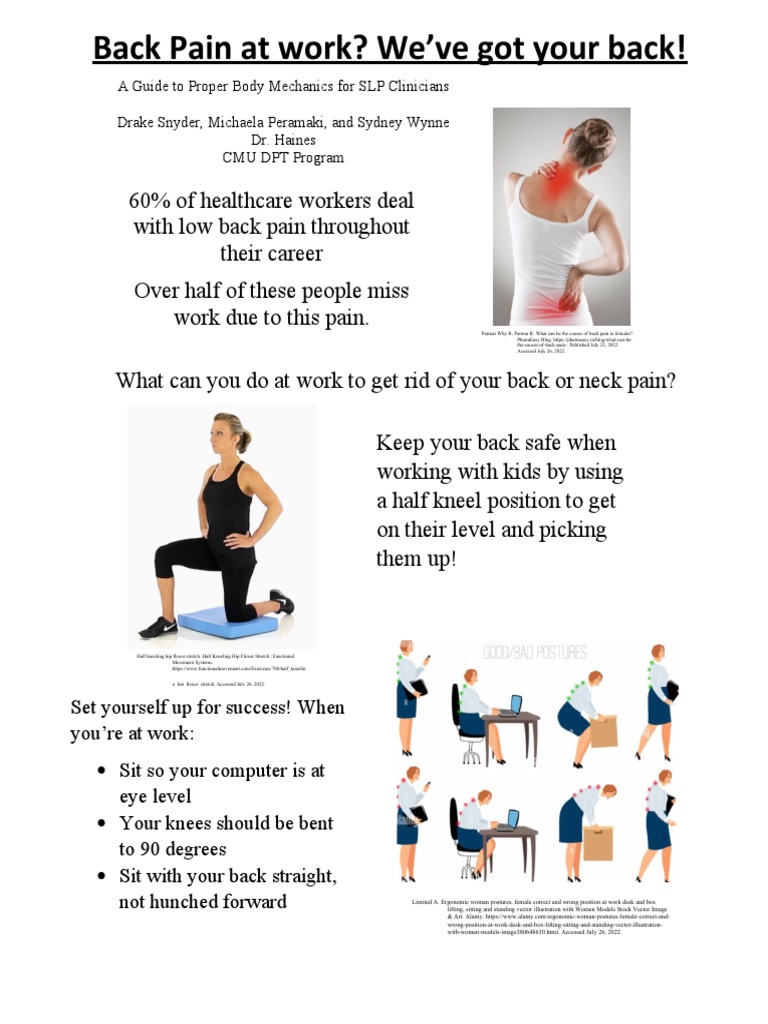 Teaching and Learning Inservice Handout | PDF | Back Pain | Low Back Pain