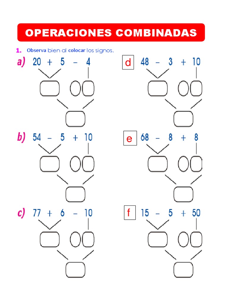 Miércoles 07 de Setiembre Actividad de Matemática - Operaciones ...