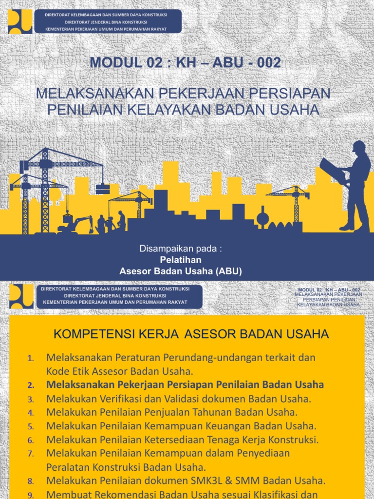Modul 2 - Melaksanakan Pekerjaan Persiapan Penilaian BU 290421 ...