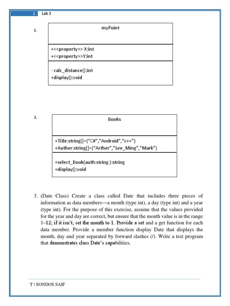 Lab3 C Exercises Pdf