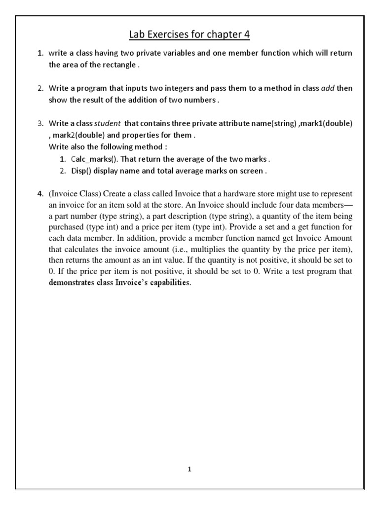 Lab2-C# Exercises | PDF Lab2-C# Exercises | PDF