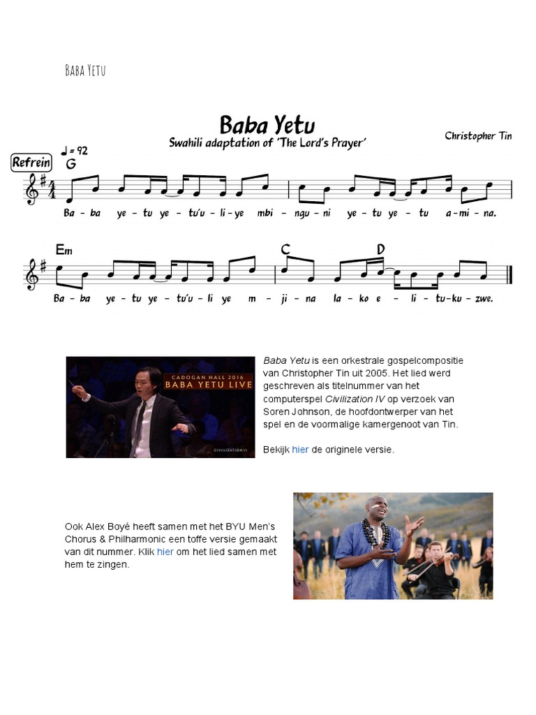 Baba Yetu | PDF