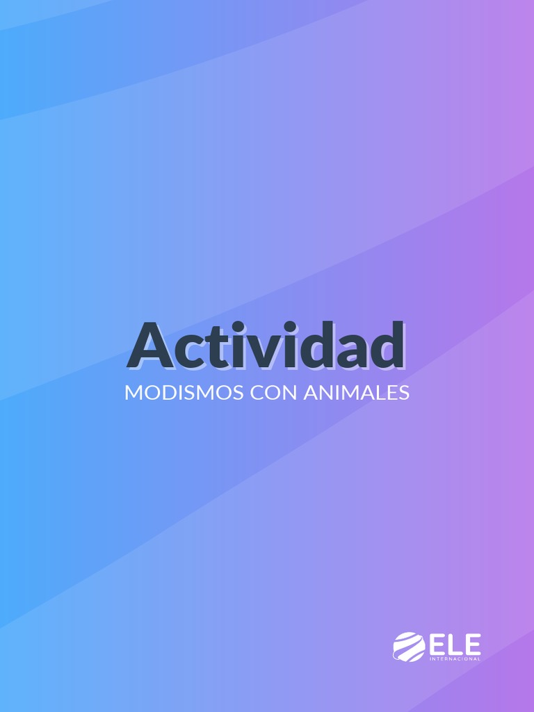 Modismos con Animales en Español | PDF