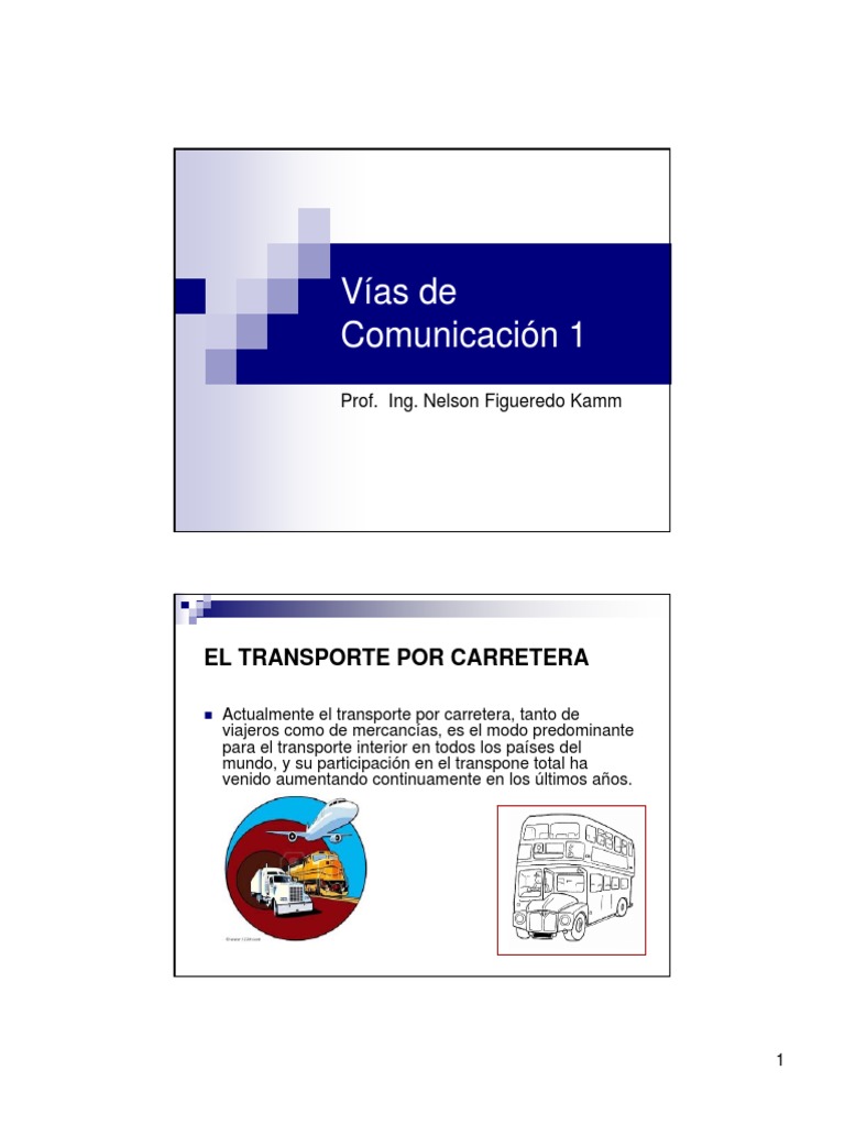 1 El Transporte Por Carreteras | PDF | Intersección (carretera) | La carretera