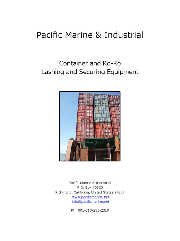 Container & Ro-Ro Lashing Equipment | PDF | Welding | Construction