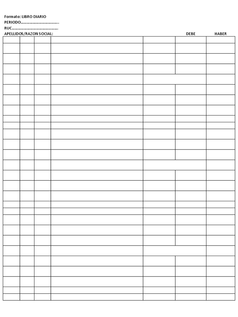 Formato Libro Diario | PDF