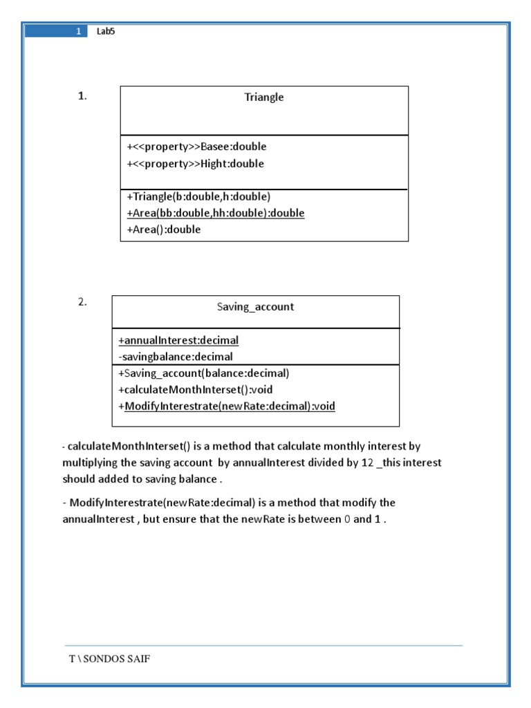 Lab5-C# Exercises | PDF