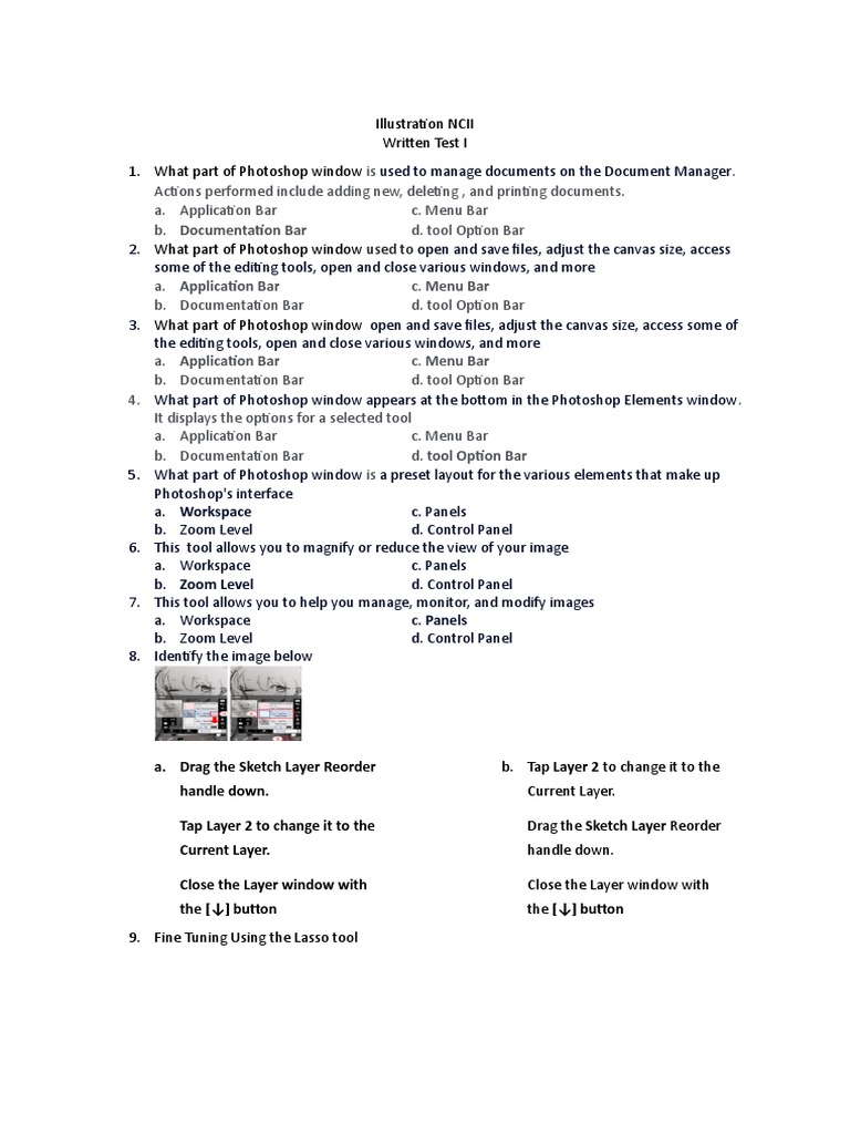 Photoshop Illustration Test Guide | PDF | Adobe Photoshop | Software