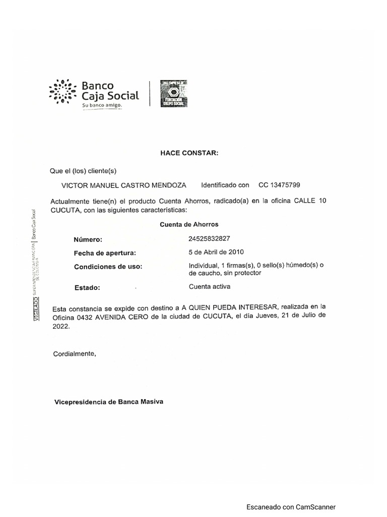 Banco Caja Social | PDF