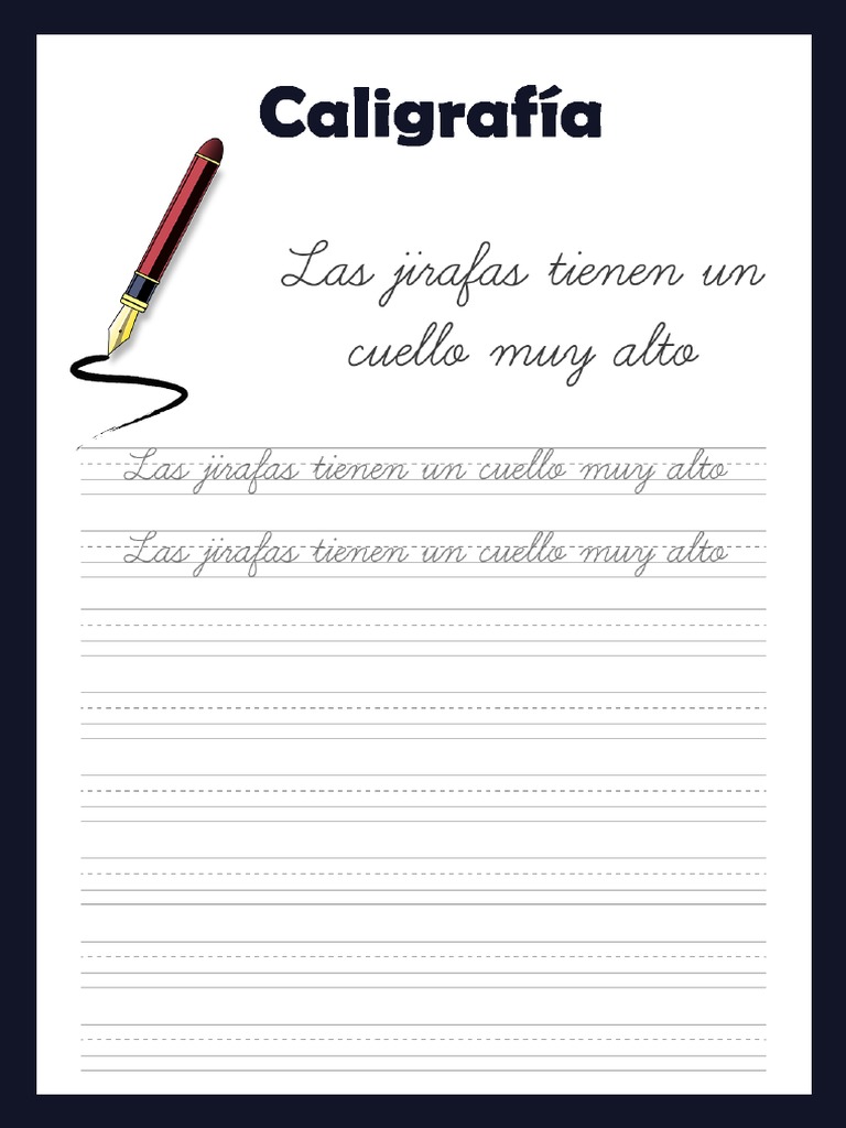 Ejercicios de Caligrafia Cursiva para Adultos | PDF