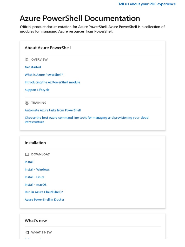 Powershell Azure Azps 10.1.0 | PDF | Microsoft Azure | Information Technology Management
