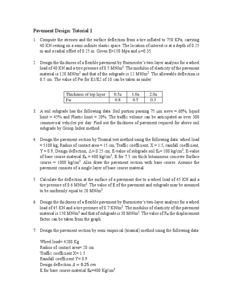 Pavement Design Tutorial 1 | PDF | Road Surface | Road
