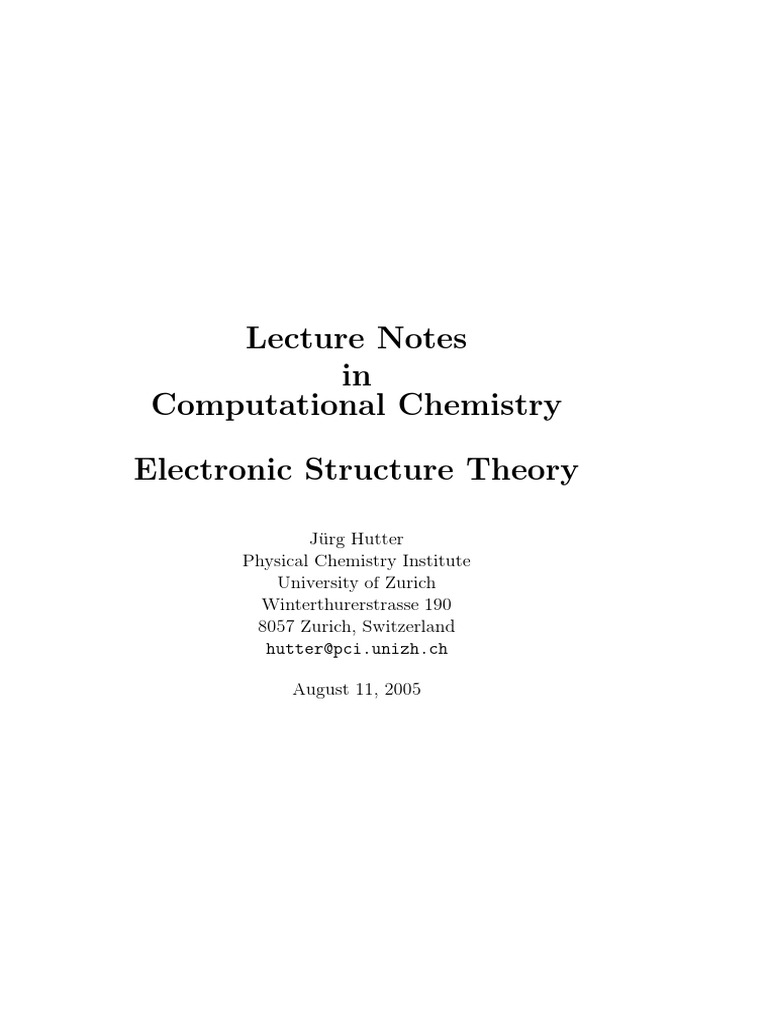 Computational Chem 6 | PDF | Density Functional Theory | Hartree–Fock ...