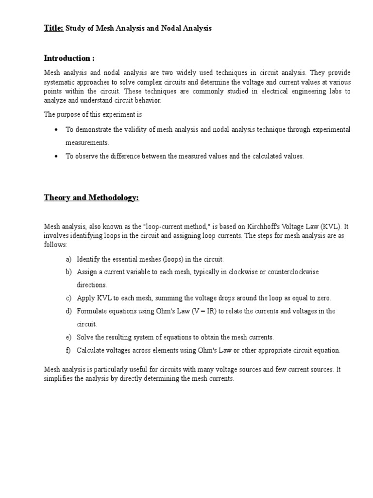 DC-Lab Report 05 | PDF | Electrical Network | Electricity