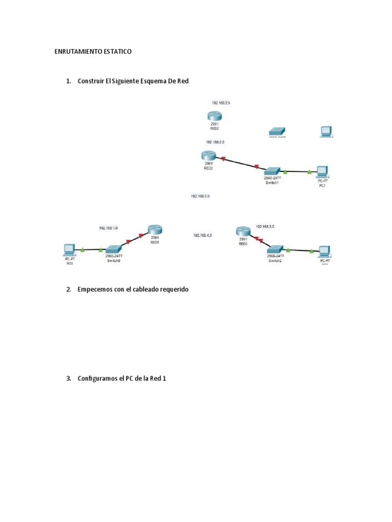 Enrutamiento Estatico | PDF | Enrutador (Computación) | Dirección IP