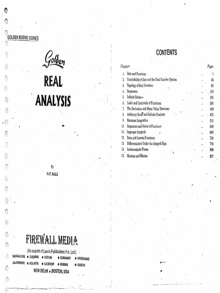 2.2NP Bali Real Analysis | PDF