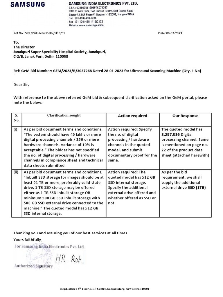 Technical Bid v7 | PDF | Computer Monitor | Solid State Drive