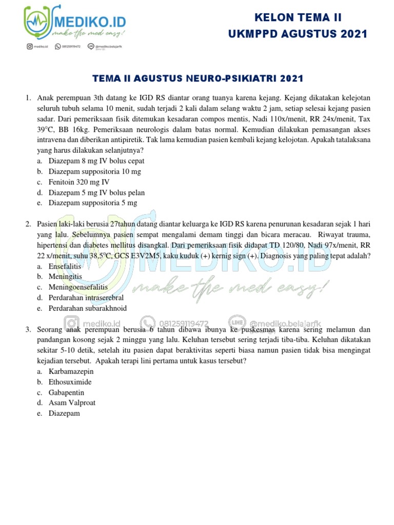 Tema 2 Agustus Neuro-Psikiatri | PDF