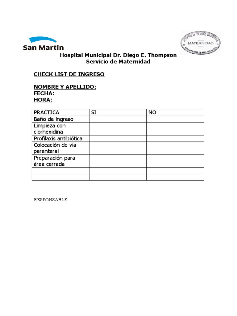 Check List Enfermeria | PDF