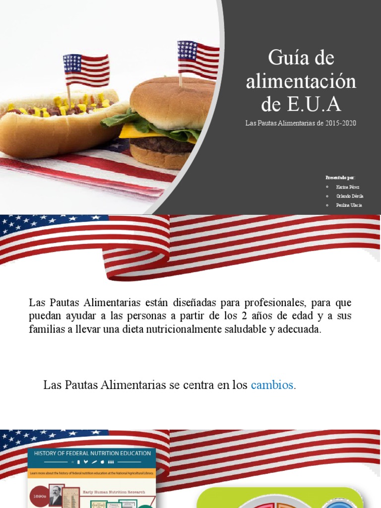 Guia Alimentaria EUA. | PDF | Dieta | Alimentos